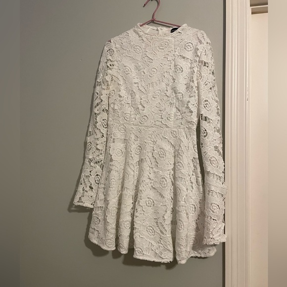 PrettyLittleThing | Dresses | Pretty Little Thing White Lace Dress ...
